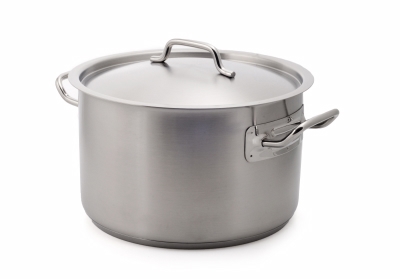 Culinary Essentials, Sauce Pot, 11.75 qt, w/Cover, S/S/Aluminum, 6 3/4 ...