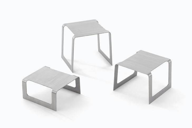 Vollrath Square Buffet Stand, Set of Three Bent Risers, Brushed S/S ...