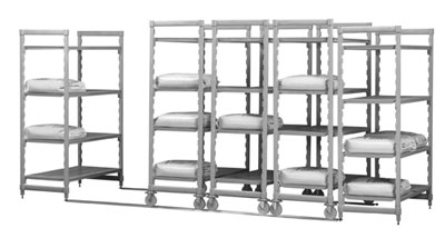 Cambro Camshelving Mobile Starter Unit, 24 inches x 48 inches x 67 ...