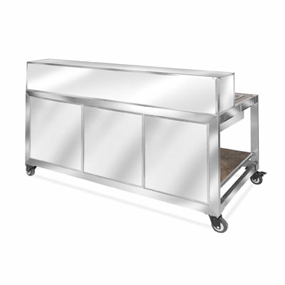 Eastern Tabletop, Hub Buffet Bar Kit, Portable Bar, Brushed Aluminum ...