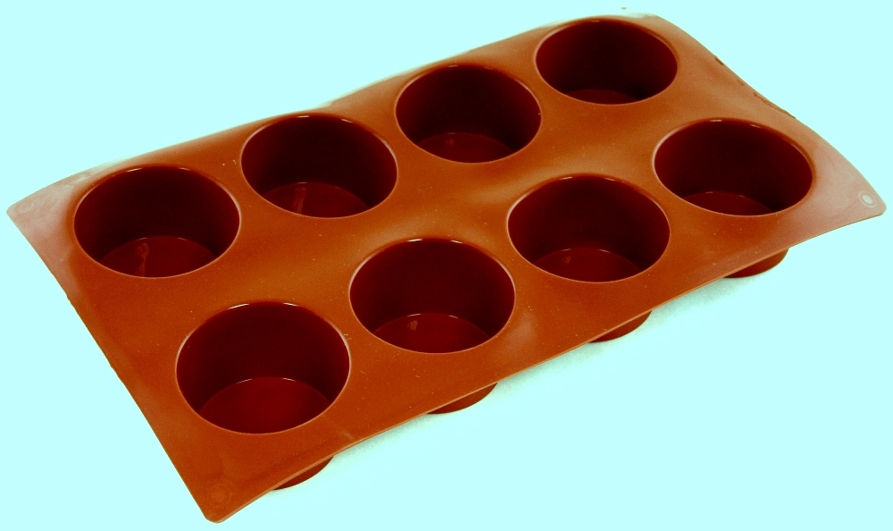 Paderno World Cuisine, Muffin Mold, 8 per Sheet, Silicone - RWS-35546 ...